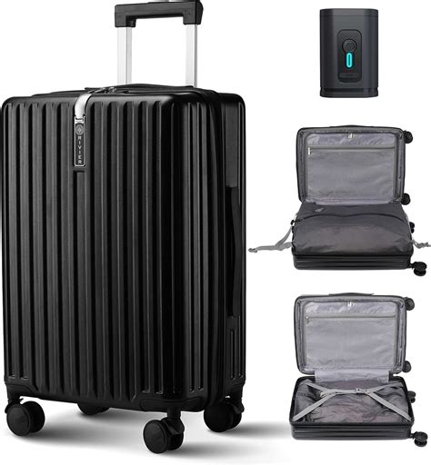 Airback Carry On Luggage Expandable With Vacuum Compression And Pump