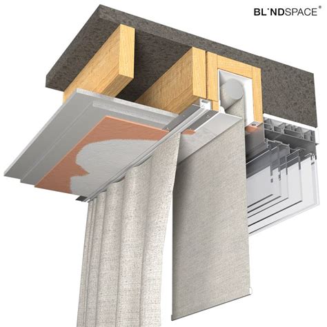 Recessed Curtain Track And Recessed Roller Blind Curtains With Blinds