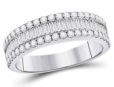 100 Carat Ctw Diamond Wedding Anniversary Band Ring 14k White Go Ebay