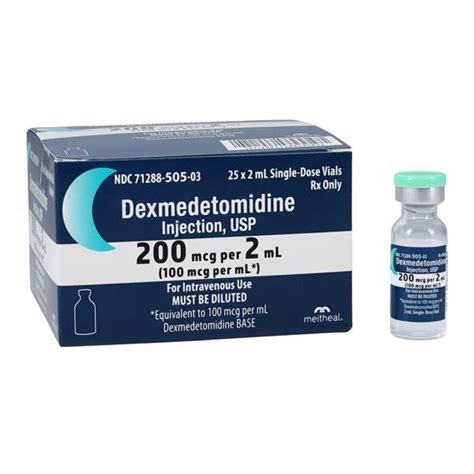 Dexmedetomidine Hcl Injection 100mcgml Sdv 2ml 25package Medex Supply