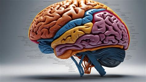 Detailed Brain Background Highlighting Cerebral Cortex Layers And Folds For Cognitive Function