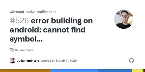 Error Building On Android Cannot Find Symbol Packagesaddnew Rnnotificationspackage