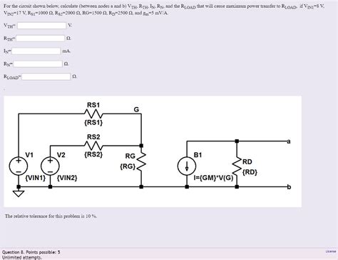 solved for the circuit shown below calculate between nodes