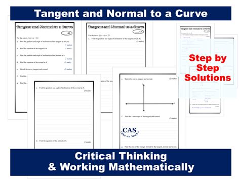 Differential Calculus The Equation Of Tangent And Normal To A Curve Teaching Resources