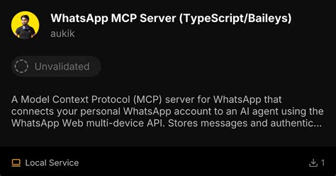 Whatsapp Mcp Server Typescriptbail · Lobehub