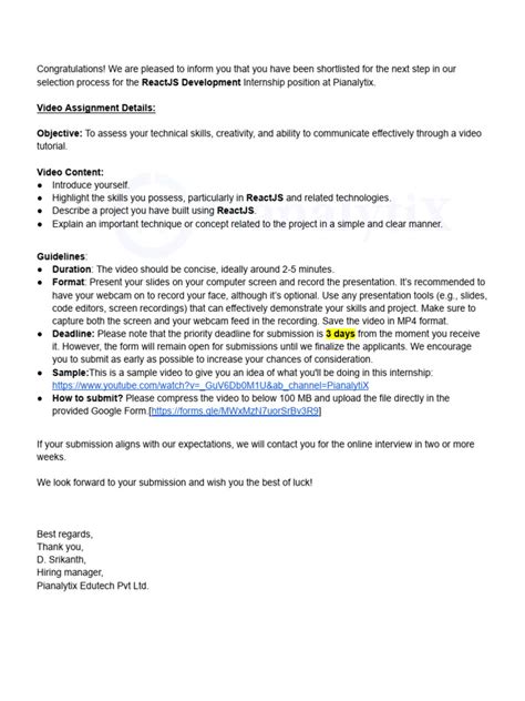 Reactjs Development Assignment Instructions Pdf