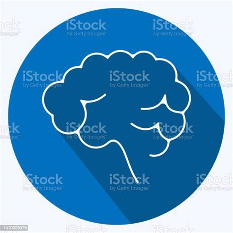 아이콘 브레인 스토밍 시작 기호에 적합합니다 긴 그림자 스타일 편집 가능한 간단한 디자인 디자인 템플릿 벡터 간단한 그림 개념에