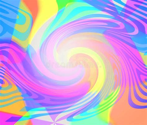 Rainbow Glow Spiral Background Stock Illustration Illustration Of
