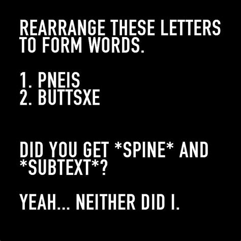 REARRANGE THESE LETTERS TO FORM WORDS Porn Pictures XXX Photos Sex