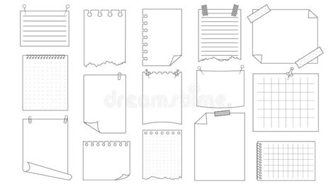 Memo Sticky Note Reminder Sheet Paper Doodle Paper Frame Check List With Pin Tape Paperclip