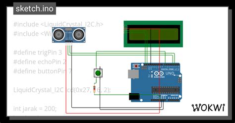 Pengukur Tinggi Badan Wokwi Esp32 Stm32 Arduino Simulator