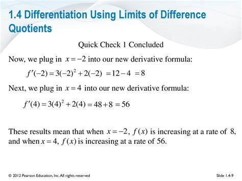 Difference Quotient Formula Examples