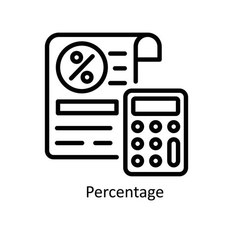 Percentage Vector Outline Icons Simple Stock Illustration Stock