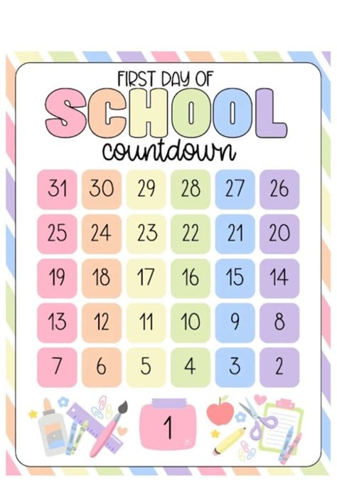 Back To School Countdown Sign Printable Printable Templates Hub