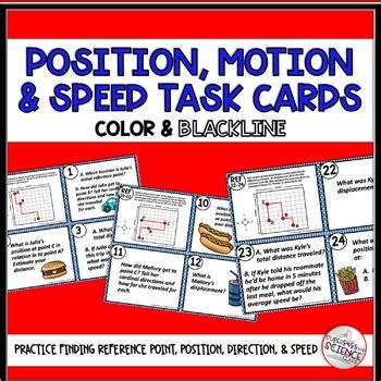 Position Motion Speed Task Cards By Super Sass And Science Class