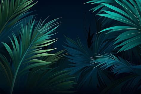 Premium Ai Image Tropical Plants Background Neural Network Ai Generated