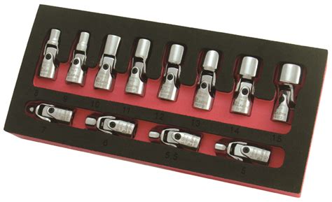 12pc 14 Drive Flex Socket Set 6 Point Metric Astro Pneumatic Tools