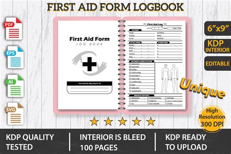First Aid Form Logbook Kdp Interior Graphic By Handybooks · Creative
