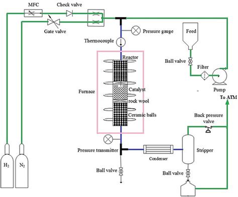 Schematic Of The Experimental Set Up For Hydrogenation Of Pygas