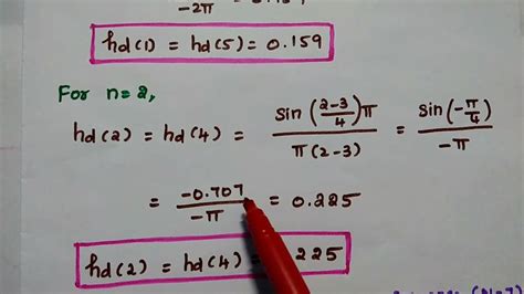 Hamming Window Design Of Fir Filter Problem Solved Dtsp Dsp Youtube