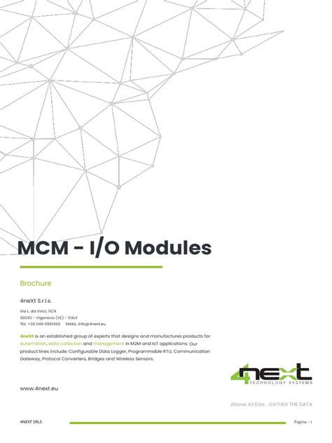Mcm Io Module Brochure En Pdf Programmable Logic Controller