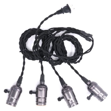 5 Pack Aluminum E26 Lamp Socket With Rotary Switch Iron Retro Vintage Industrial Style Light