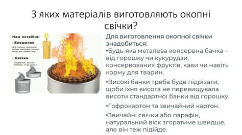 Презентація Виготовлення окопних свічок