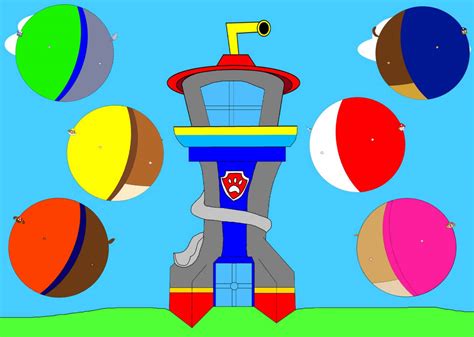 The Paw Patrol Balloon Pups Floating At Lockout By Lahmom2000 On Deviantart