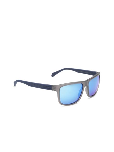 Buy Polaroid Men Polarised Mirrored Rectangle Sunglasses 2058s Rct 555x Sunglasses For Men