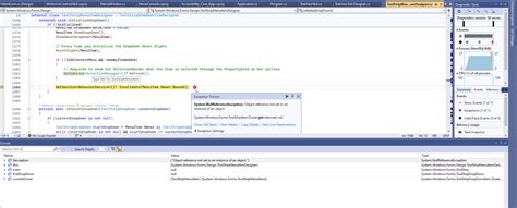 An Exception Popped Up When Click Type Here On Contextmenustrip Control In Democonsole