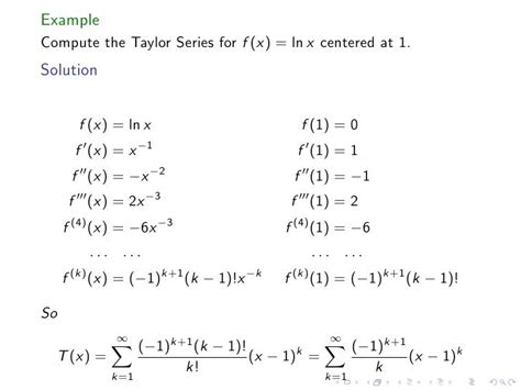 Taylor Polynomials And Series