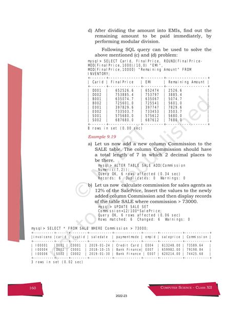 Ncert Book For Class 12 Computer Science Chapter 9 Structured Query Languagesql