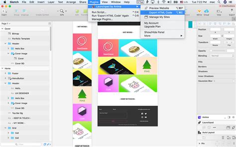 How To Export Sketch To Html Prototypr Prototyping