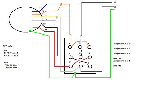 Single Phase Motor Wiring Diagrams 120 Volt