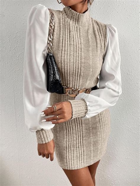 Комбінована міні сукня — ціна 360 грн у каталозі Короткі сукні Купити жіночі речі за доступною