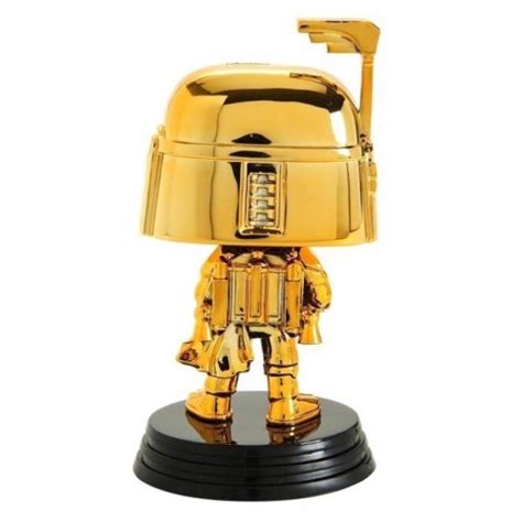 Funko Mania Funko Boba Fett Gold Chrome Galactic Convention 2019 Exclusive Star Wars Guerra