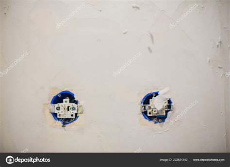 Installing An Electrical Socket Box Stock Photo By Vershinin Photo 232654342