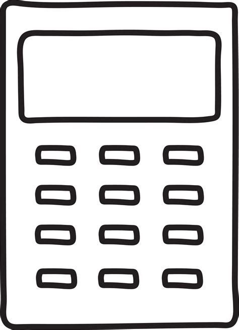 Isolated Calculator Icon In Line Art 24157855 Vector Art At Vecteezy