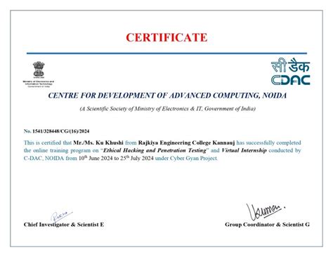 Cdac Cybersecurity Ethicalhacking Penetrationtesting Learningjourney Internship