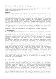 Knowledge Based Composable Inductive Programming Preprint Zoea Ltd