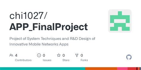 Github Chi1027appfinalproject Project Of System Techniques And Randd
