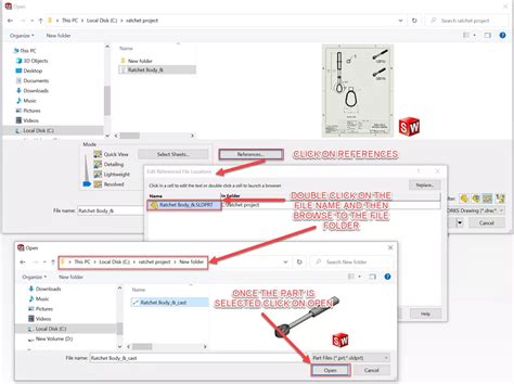 how to repair broken references in solidworks goengineer