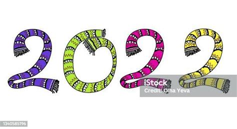 새해 복 많이 받으시면 2022 템플릿 숫자는 민족 패턴다채로운 스카프로 그려집니다 배너 인사말 카드 브로셔 또는 인쇄용 디자인