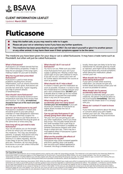 Fluticasone Southill Vets