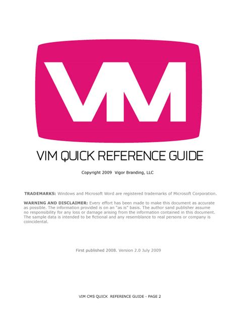 Vim Manual On Behance