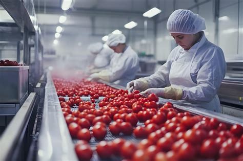 Efficient Food Processing Plant With Precise Control Premium Ai