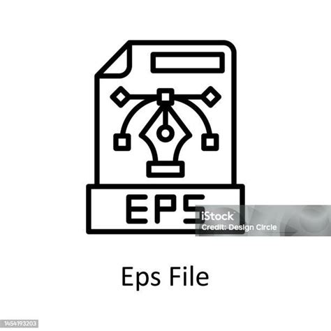 Eps 파일 벡터 개요 아이콘 디자인 그림입니다 흰색 배경에 디자인 및 개발 기호 Eps 10 파일 낱말에 대한 스톡 벡터 아트