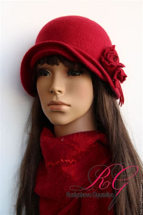 Купить Валяный комплект Red Rose цветочный войлок ручной работы 100 шерсть Винтажные