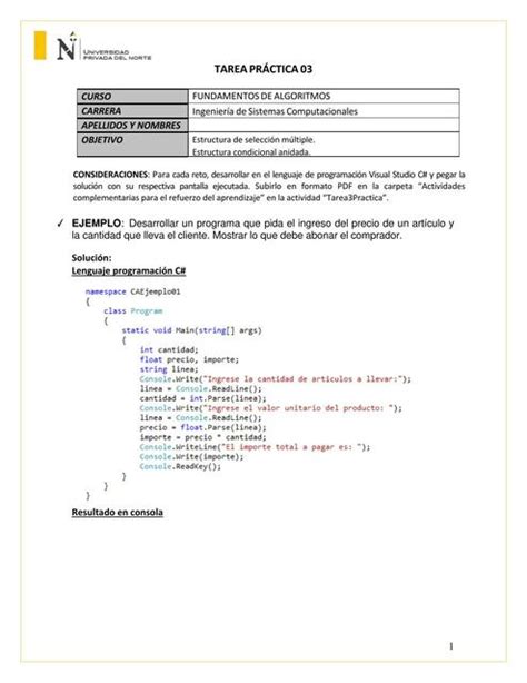 Ejercicios de Algoritmos Practica Semana Jesús Alberto uDocz