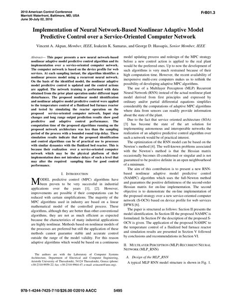 Pdf Implementation Of Neural Network Based Nonlinear Adaptive Model